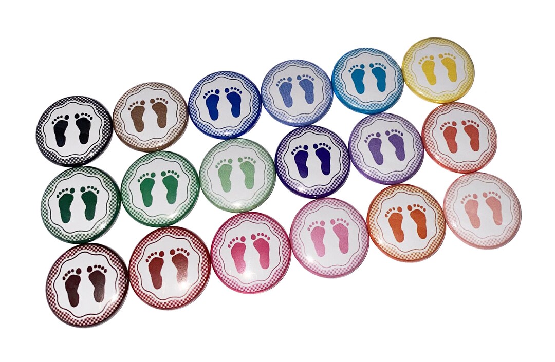 Baby Feet, Imperfect, 1" Pinback Button, 8 Buttons, Ready to Ship ...