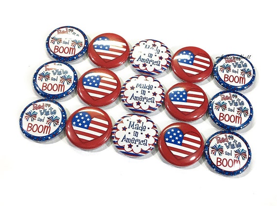 Patriotic Magnet Made in the America 1 1.25 | Etsy