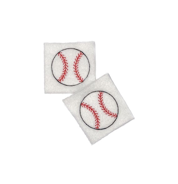 Baseball Felt 2 Felts Baseball Patch White Black Red | Etsy