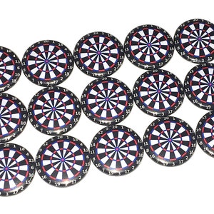 Dart Magnet, 1", 1.25", Button Magnet, Darts, Dart Birthday, Dart Party ...