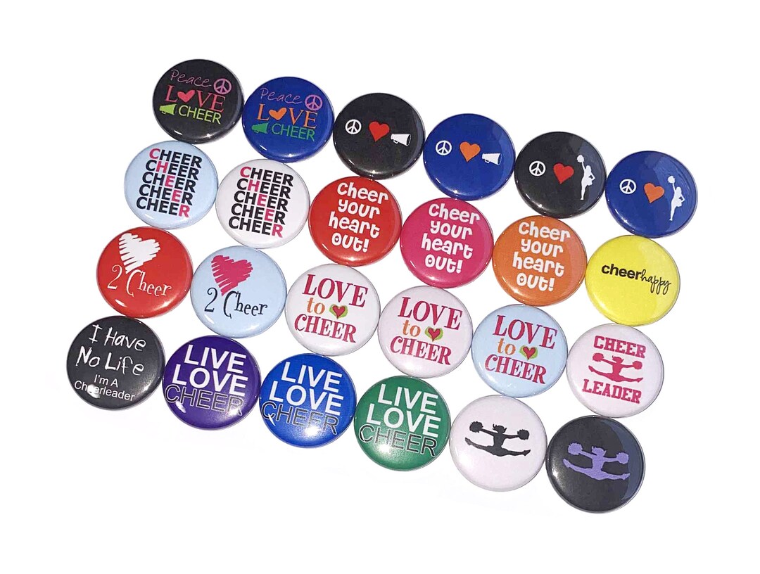 Cheerleading, Imperfect, 1" Pinback Button, 24 Buttons, Ready to Ship ...