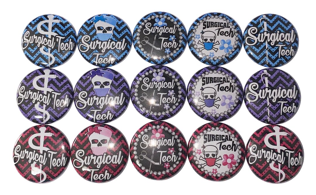 Surgical Tech Magnet, 1", 1.25", Button Magnet, Surgical, Scrub Tech ...