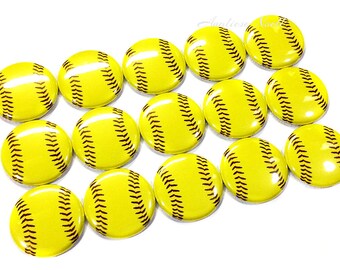 Softball Buttons | Etsy
