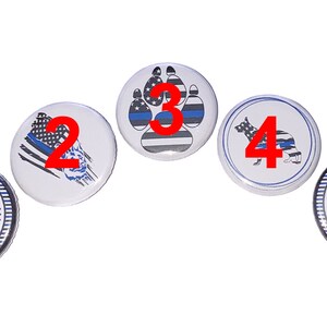 Law Enforcement Magnet, 1", 1.25", 1.5", 2.25", Button Magnet, Police ...