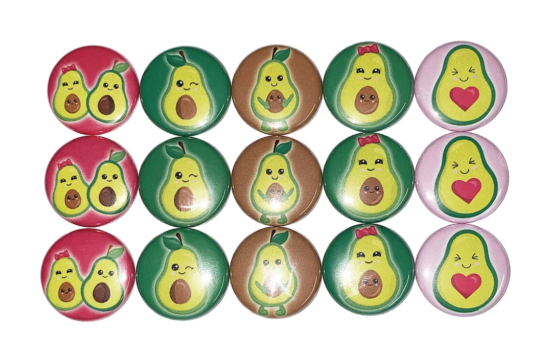 Avocado Magnet, 1", 1.25", Button Magnet, Avocado, Avocado Theme ...