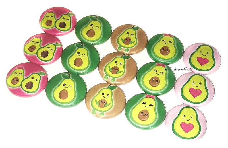Avocado Magnet, 1", 1.25", Button Magnet, Avocado, Avocado Theme ...