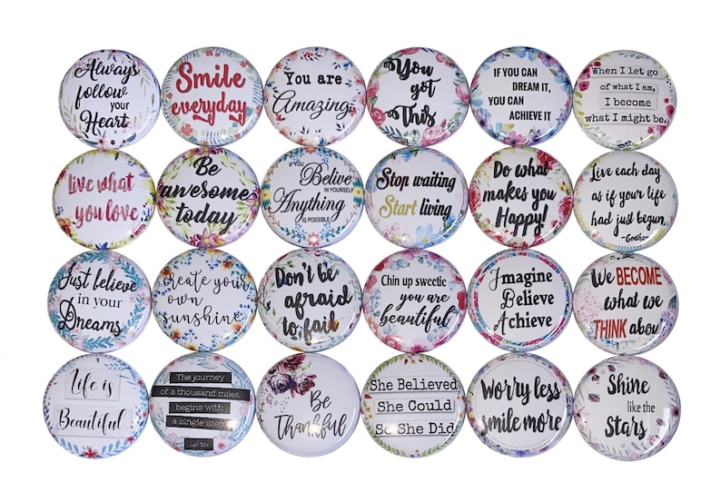 Uplifting Magnet, Encouragement Magnet, 1", 1.25", 1.5", 2.25", Button ...