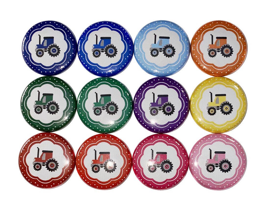 Tractor Magnet, 1", 1.25", 1.5", 2.25", Button Magnet, Tractors, VT006 ...