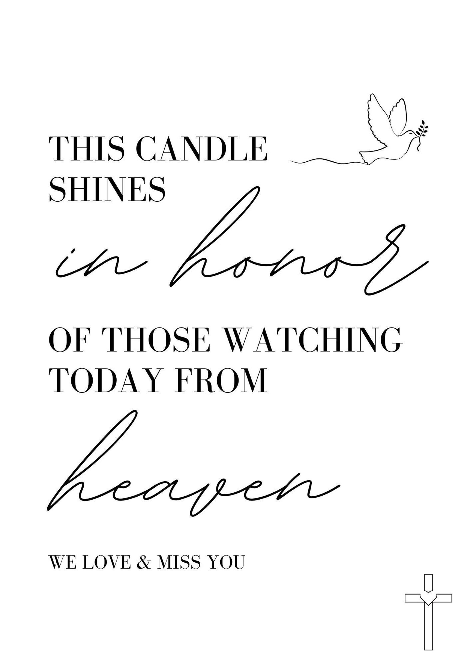 Editable in Loving Memory Sign Template, Printable in Loving Memory ...