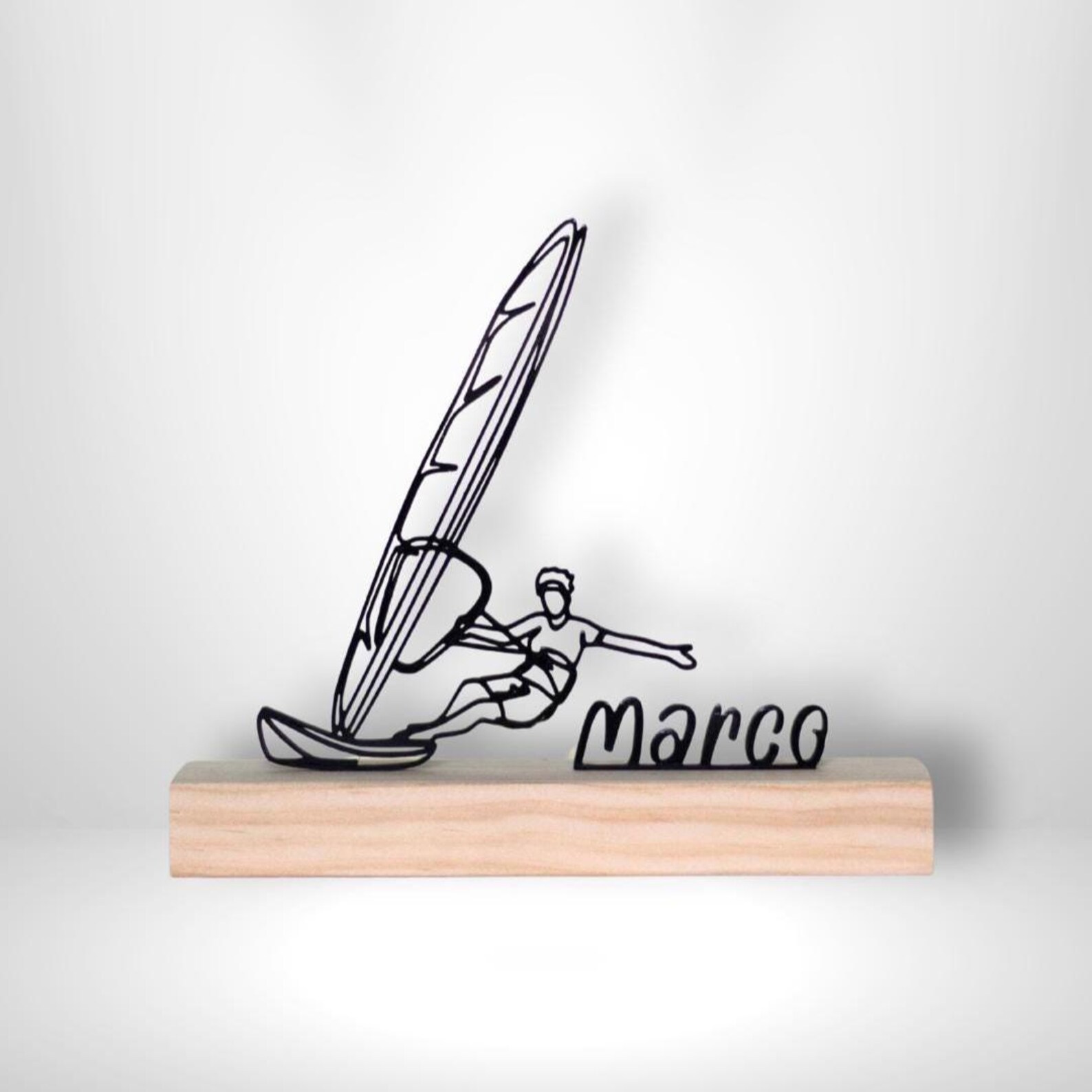 Windsurf Trophy Sculpture – Personalized Gift for Water Sports Lovers ...