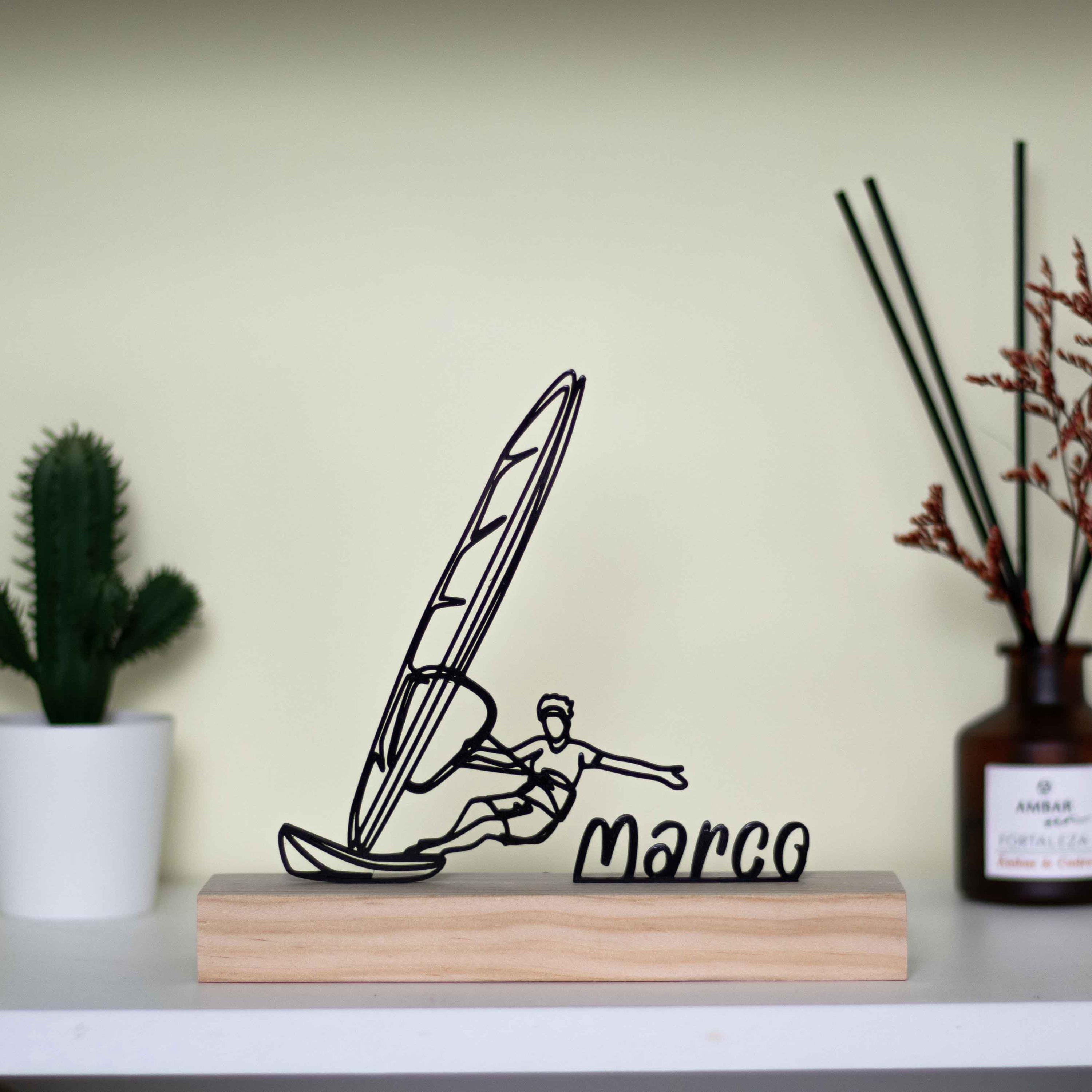 Windsurf Trophy Sculpture – Personalized Gift for Water Sports Lovers ...