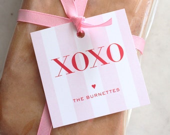 Personalized Square XOXO Gift Tags / Present Tags / Hanging | Etsy