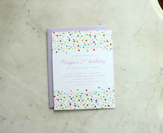 Children's birthday party invitation girl's birthday | Etsy