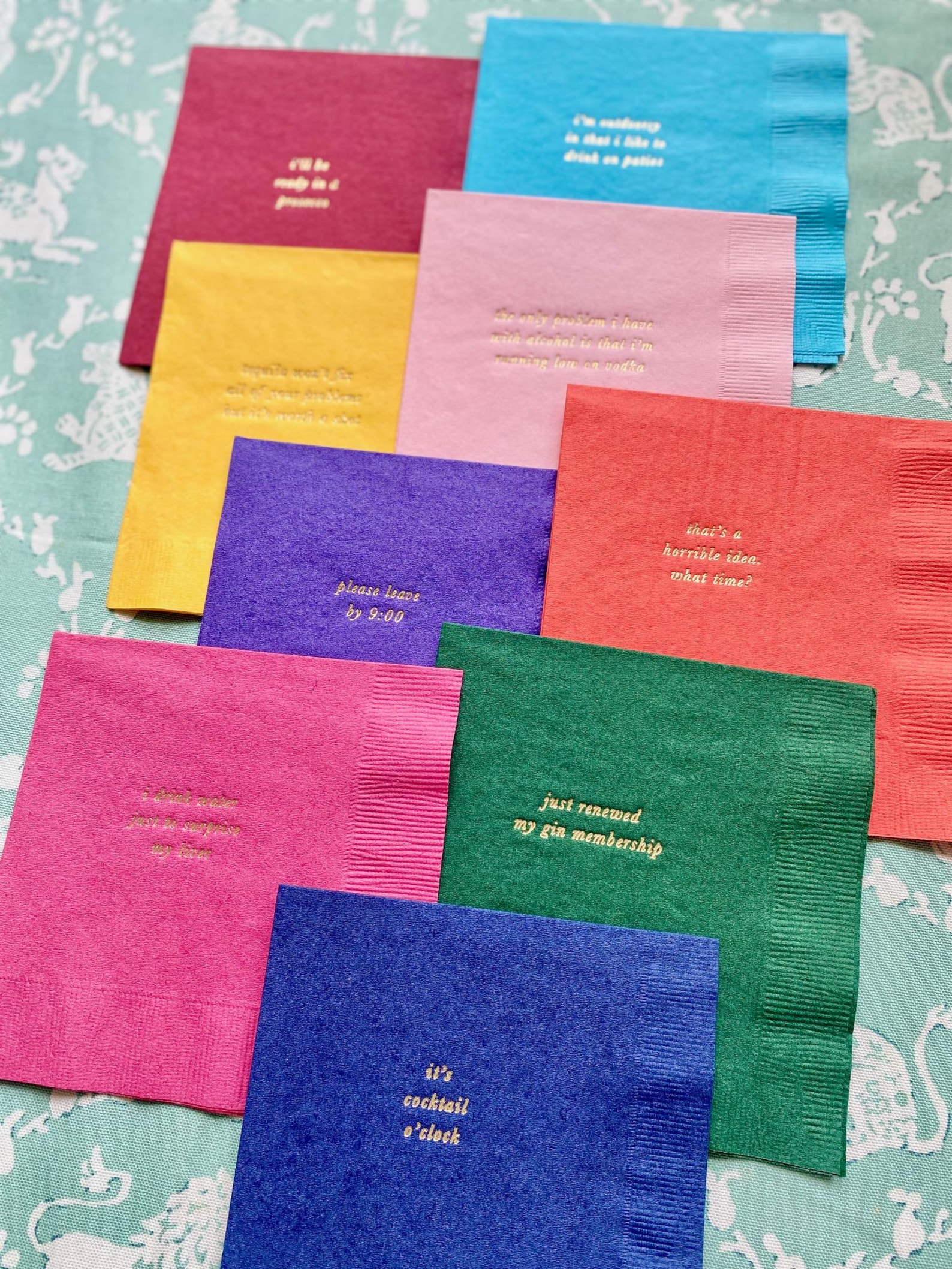 Call Me Old Fashioned - Cheeky Napkins in Ivory, Set of 20 - Etsy
