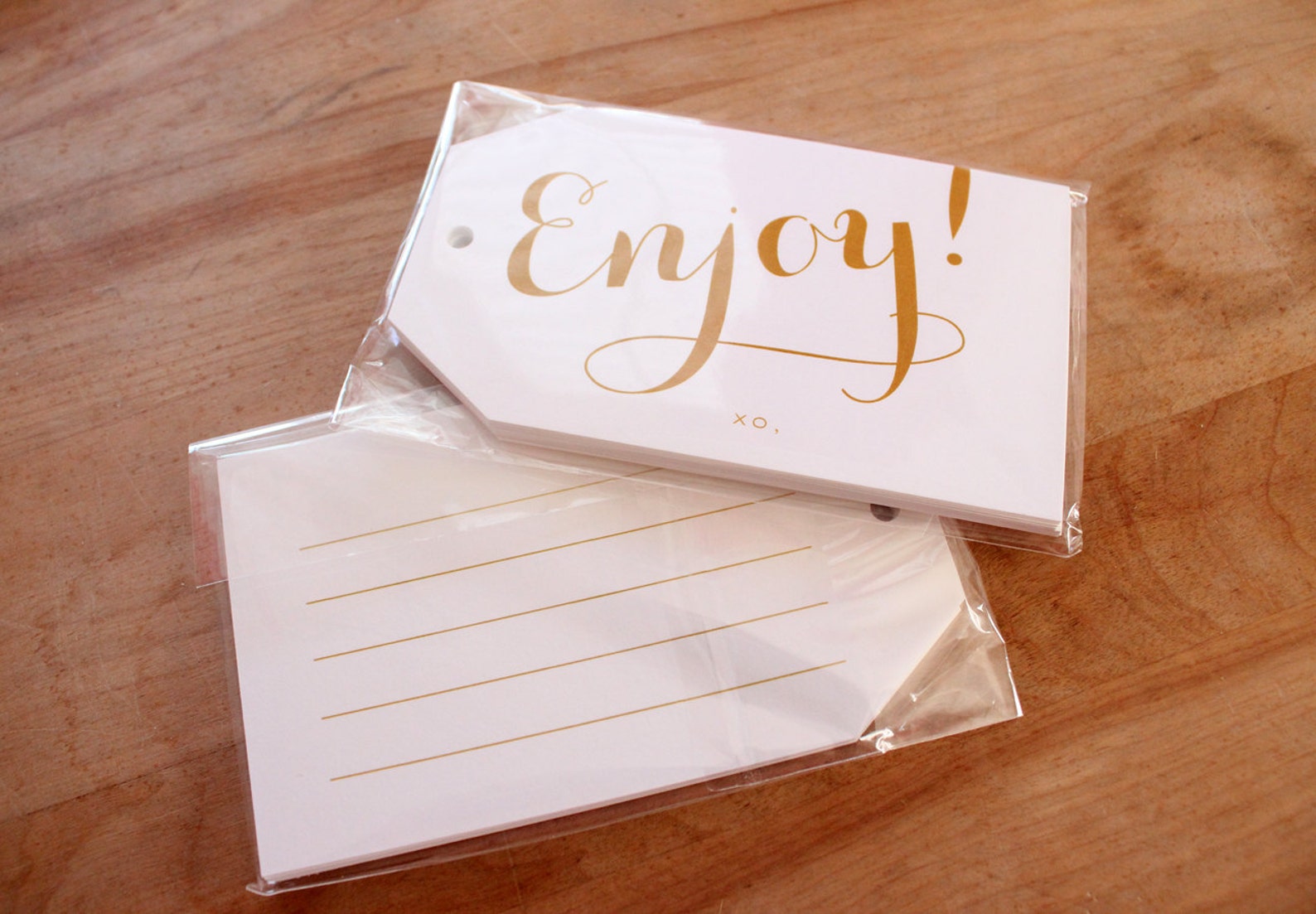 Enjoy Gift / Food Tags Gold 12 Qty. - Etsy