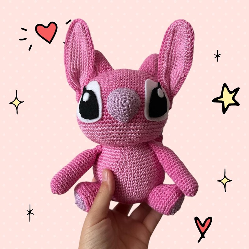 Stitch and Angel Crochet Pattern Amigurumi Plush Toy Easy Instructions ...