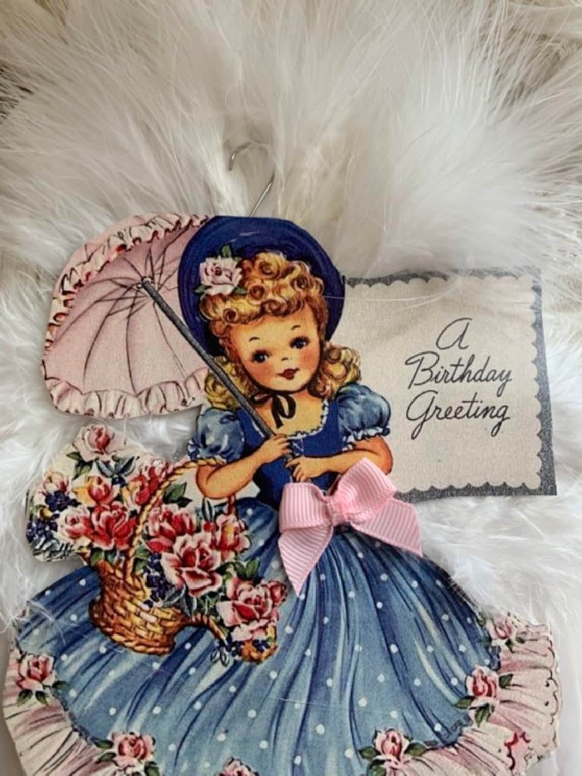 Southern Belle Birthday Girl in Blue Ornamentgiftbirthday - Etsy