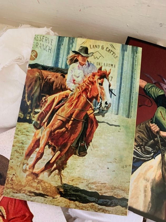 Cowgirl Postcardsnote Cardsinvitations14 Different Images14 ...