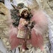 Victorian Angel Girl Ornament, Pink Feathered Wings, German Glitter - Etsy