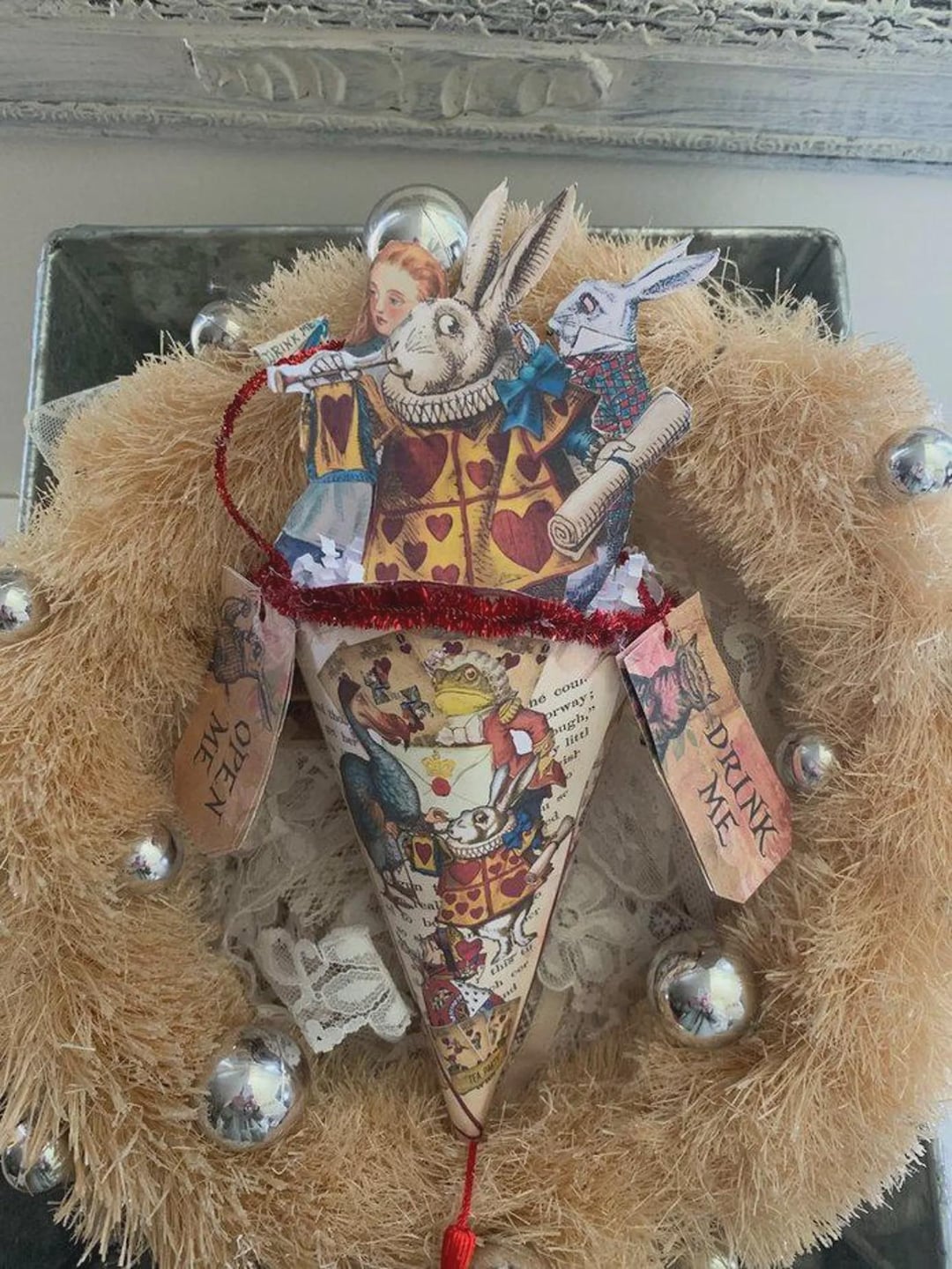 Alice in Wonderland Cone Tussey Mussey, Victorian Style Christmas Decor ...