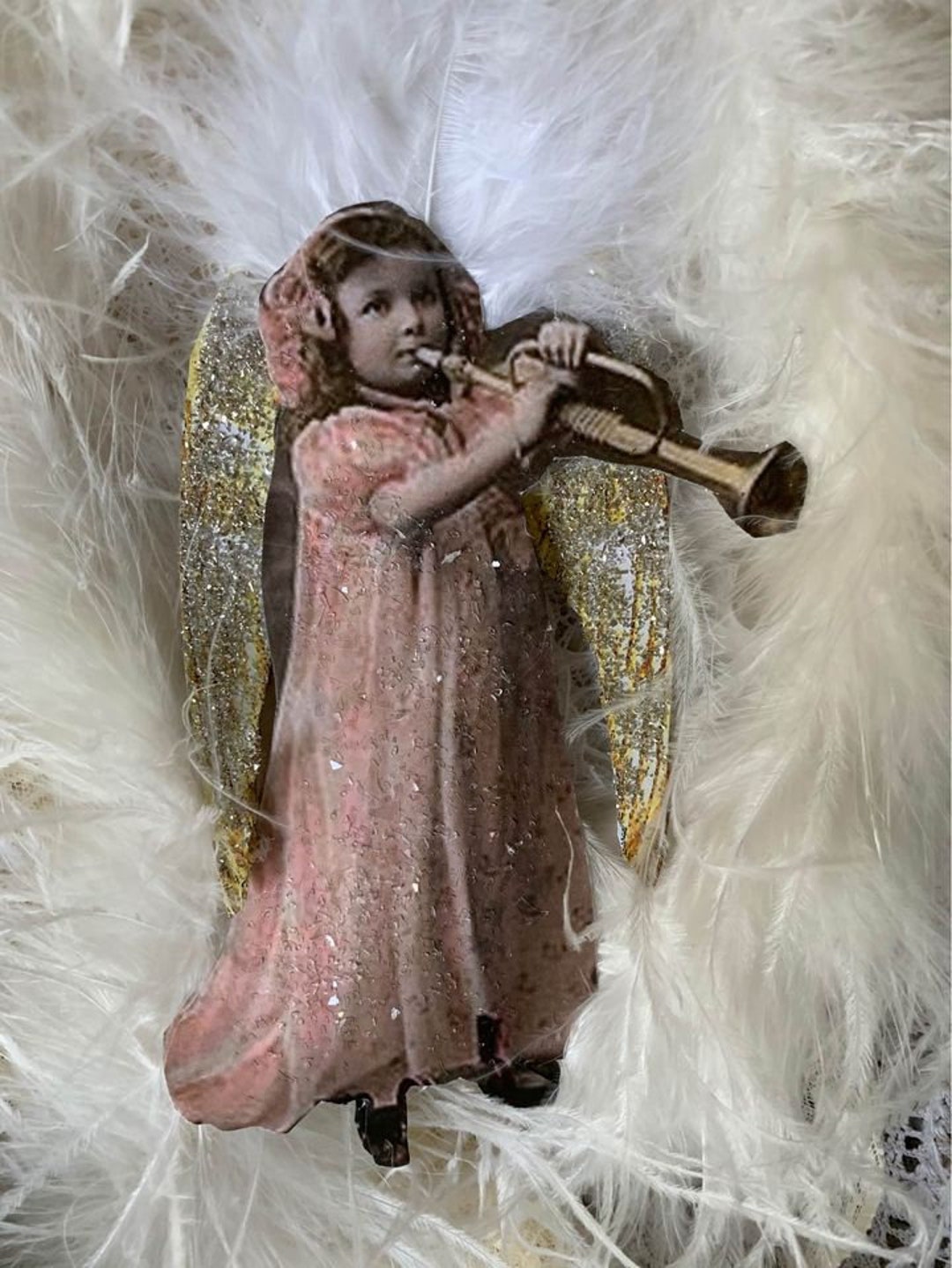 Angel Christmas Any Time*felicity in Her Pink Gown With Her Trumpet ...