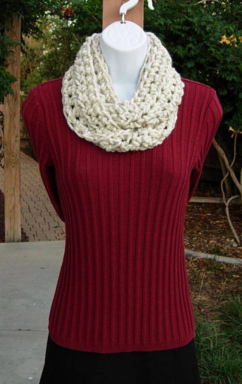 Small INFINITY SCARF Skinny Loop Scarf Little Winter Cowl | Etsy