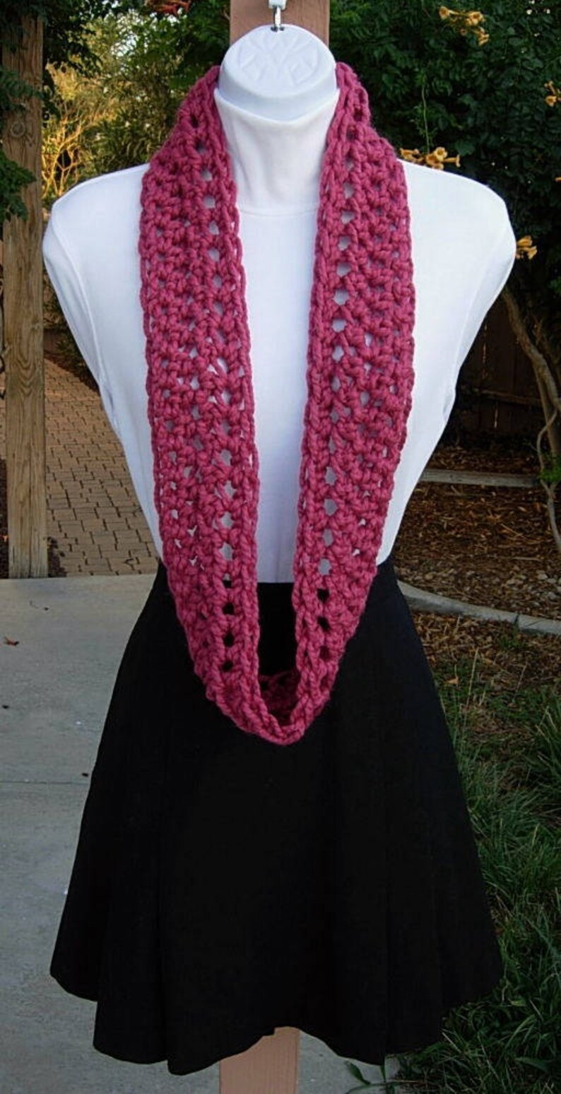 Small INFINITY SCARF, Skinny Loop Scarf Short Winter Cowl Solid ...