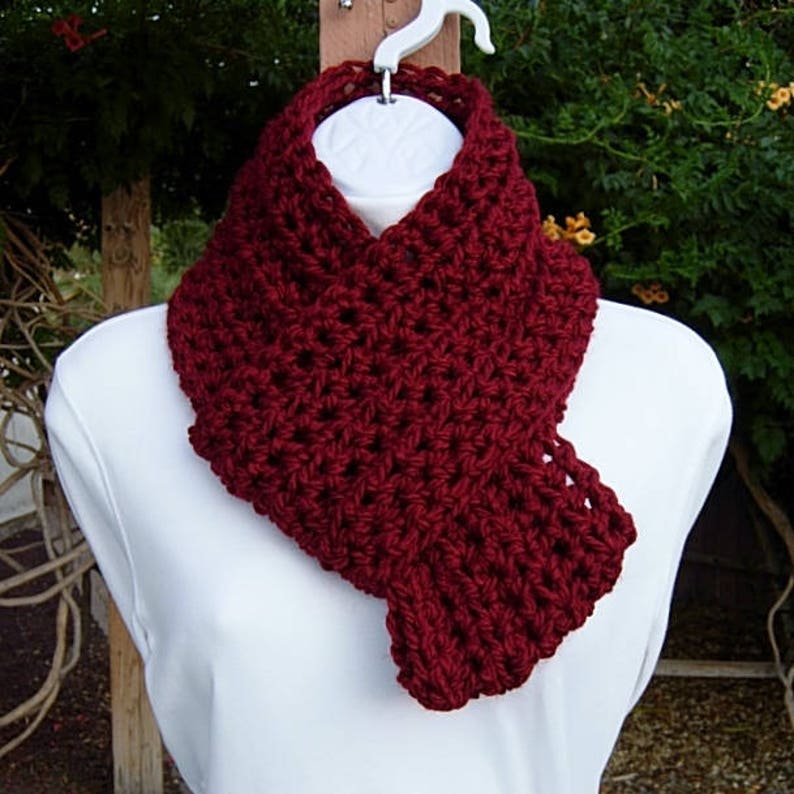 Solid Dark Red INFINITY SCARF Women's Extra Soft Acrylic | Etsy