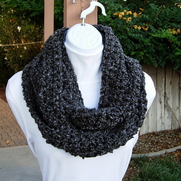 Black Grey Scarf - Etsy