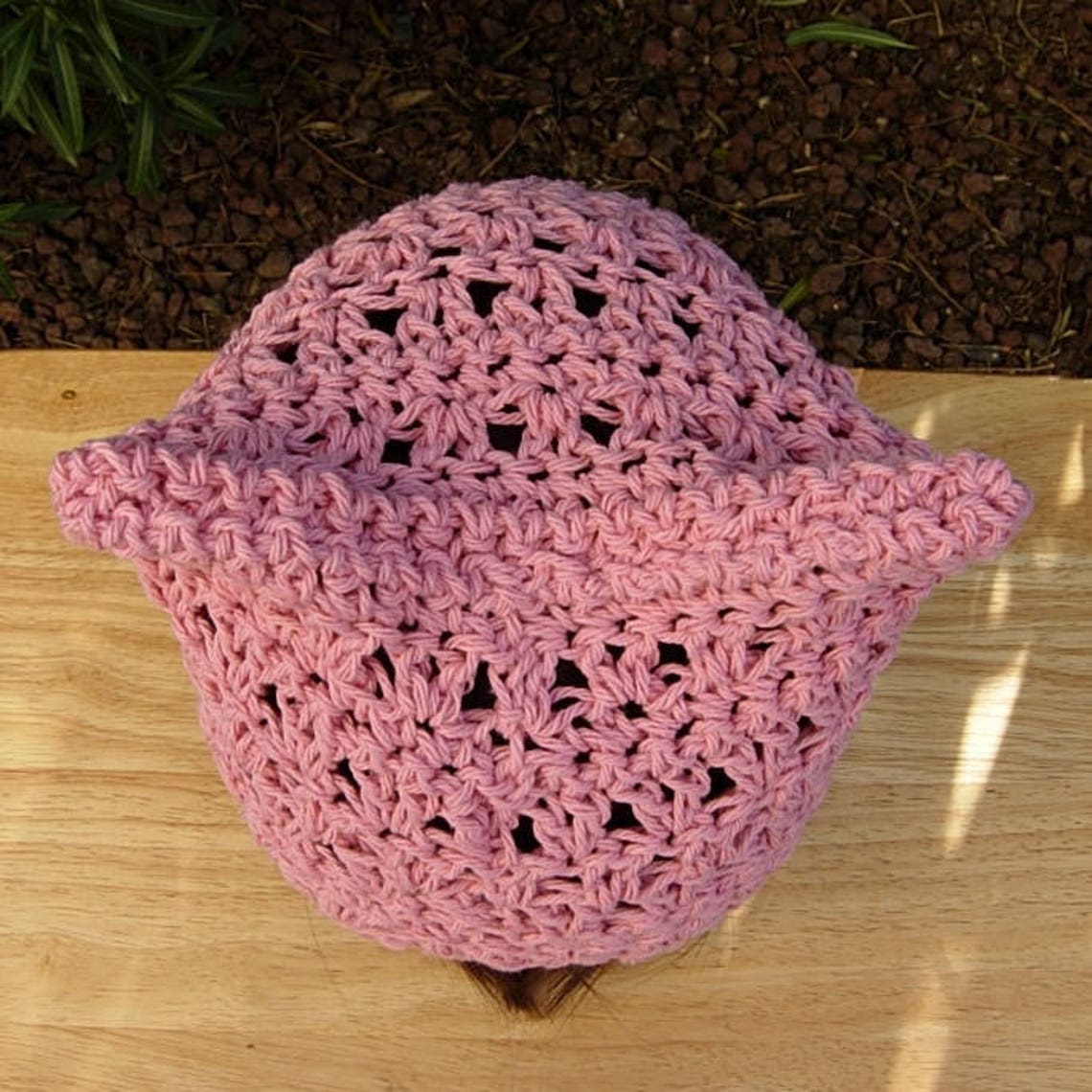 Light Rose Pink Pussy Cat Hat 100 Cotton Summer Pussyhat Etsy