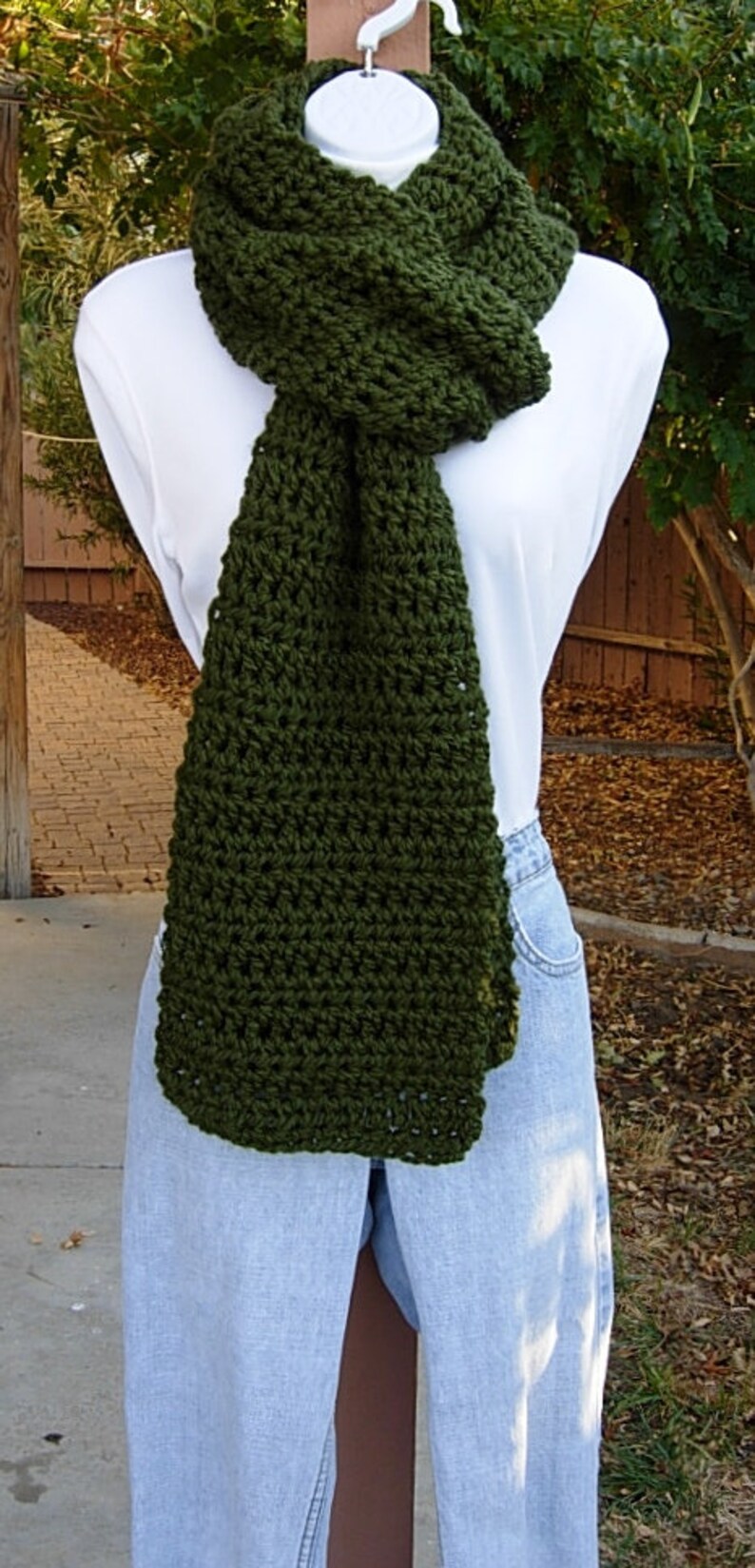 Men's Women's Large Long Wide Neck Scarf Dark Solid - Etsy