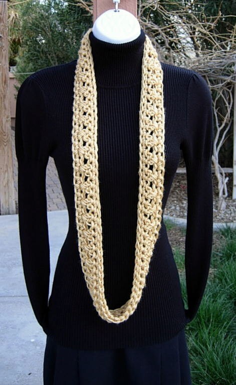 SUMMER SCARF Small Infinity Loop Solid Soft Gold Yellow | Etsy