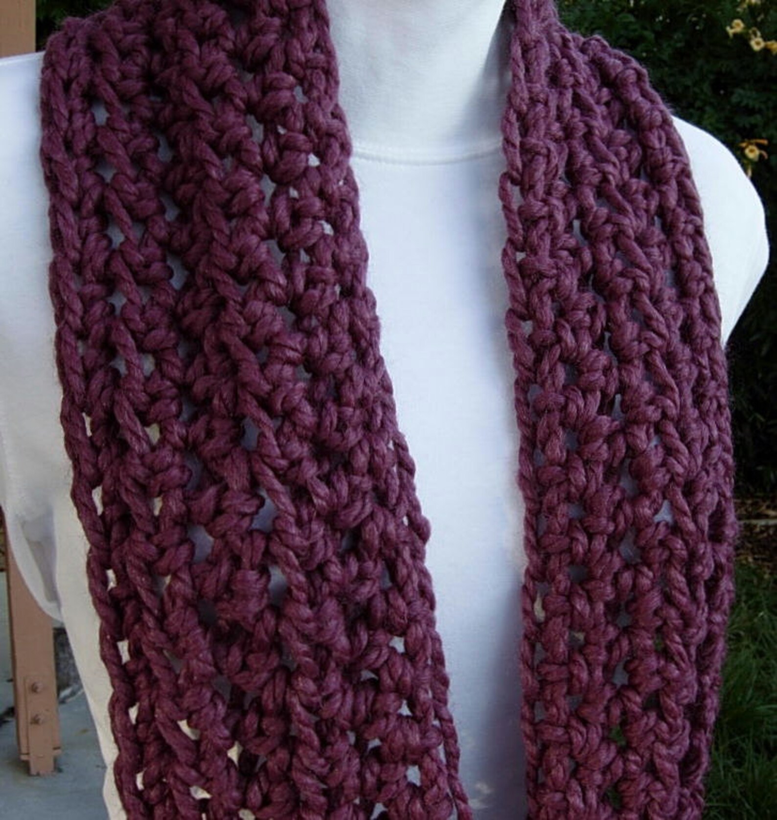 Purple Infinity Scarf Loop Cowl Solid Plum Bulky Soft Wool | Etsy