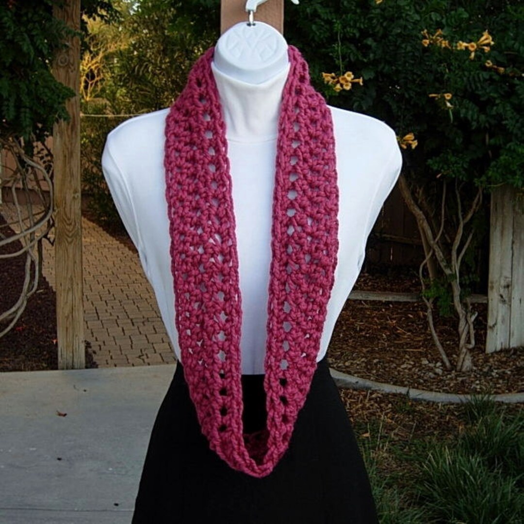 Small INFINITY SCARF, Skinny Loop Scarf Short Winter Cowl Solid ...