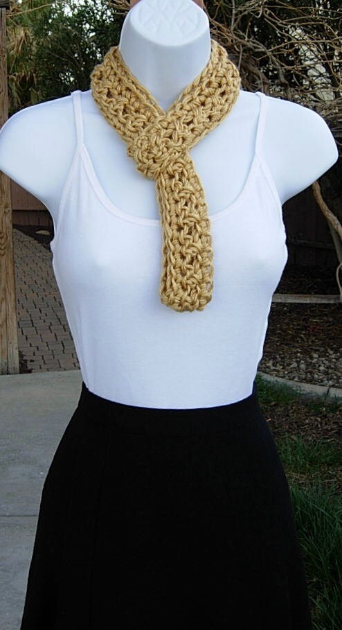SUMMER SCARF Small Infinity Loop Solid Soft Gold Yellow | Etsy