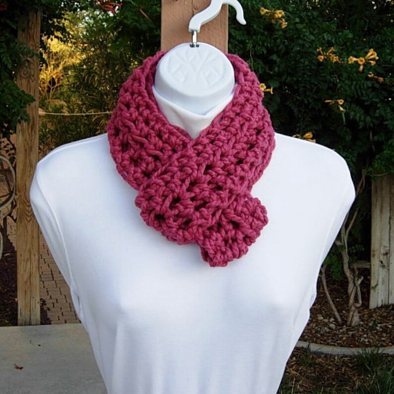 Small INFINITY SCARF, Skinny Loop Scarf Short Winter Cowl Solid ...