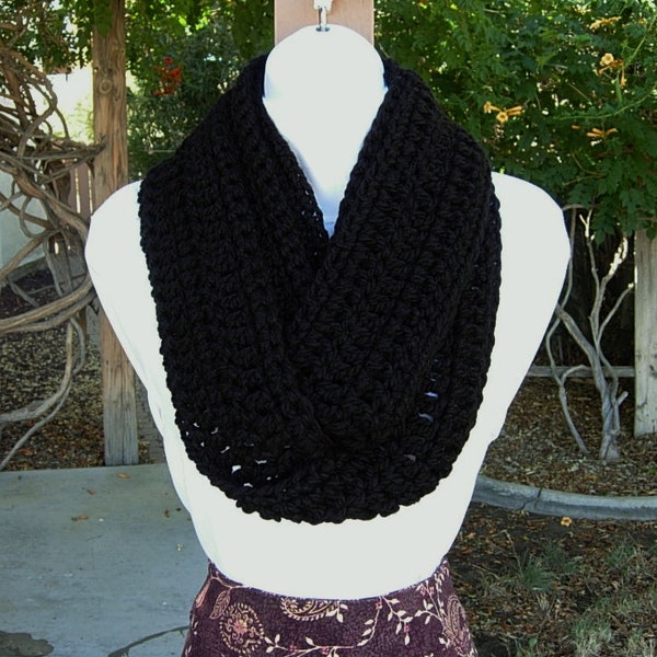 Black Infinity Scarf - Etsy