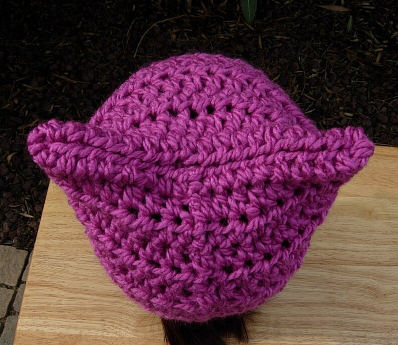 Dark Pink Pussy Cat Hat Fuchsia Pussyhat Soft 100 Acrylic Etsy