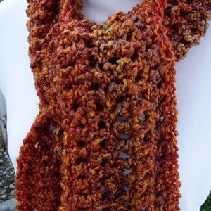 Burnt Orange Rust, Dark Brown, Gold Scarf, COLOR OPTIONS, Handmade ...