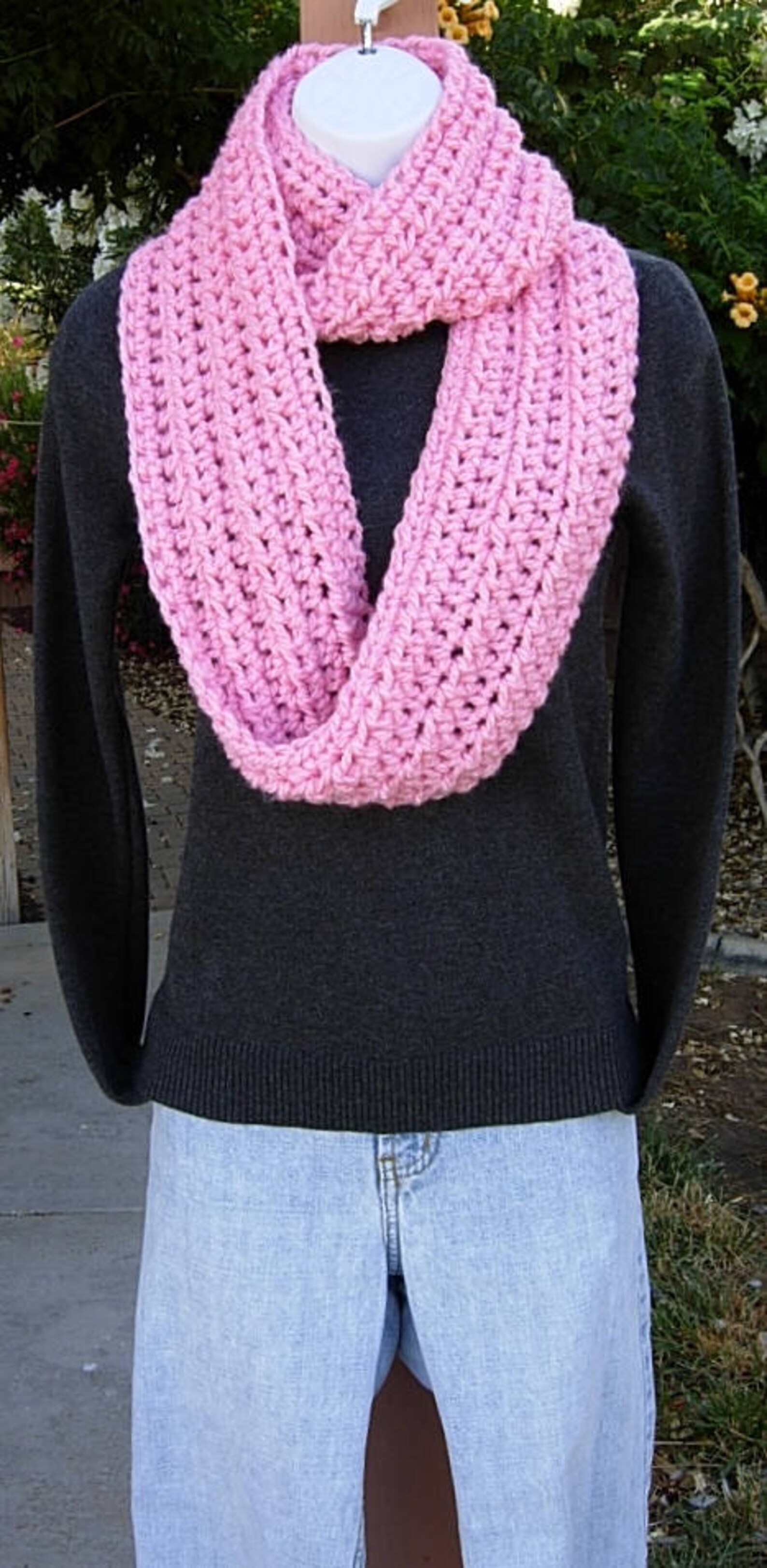 Solid Light Pink INFINITY SCARF Color Options Soft | Etsy