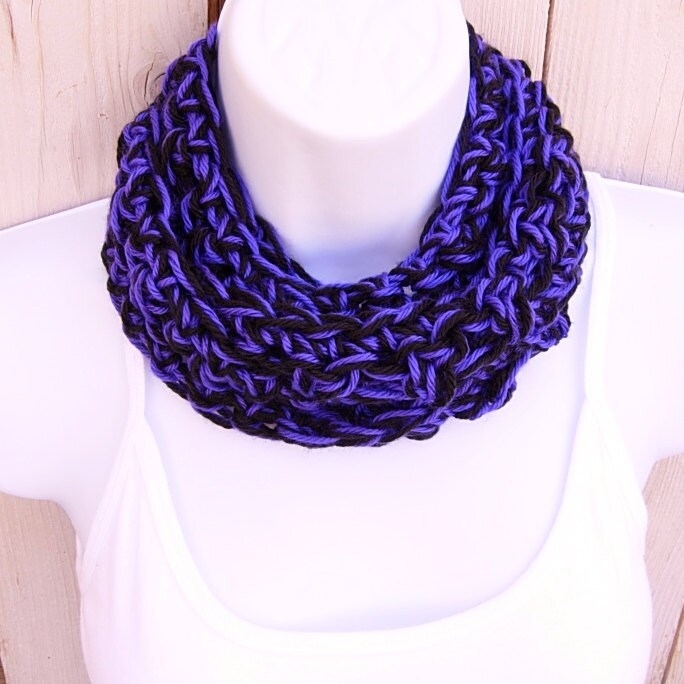 Women's SUMMER SCARF Small Infinity Loop Cowl Black | Etsy