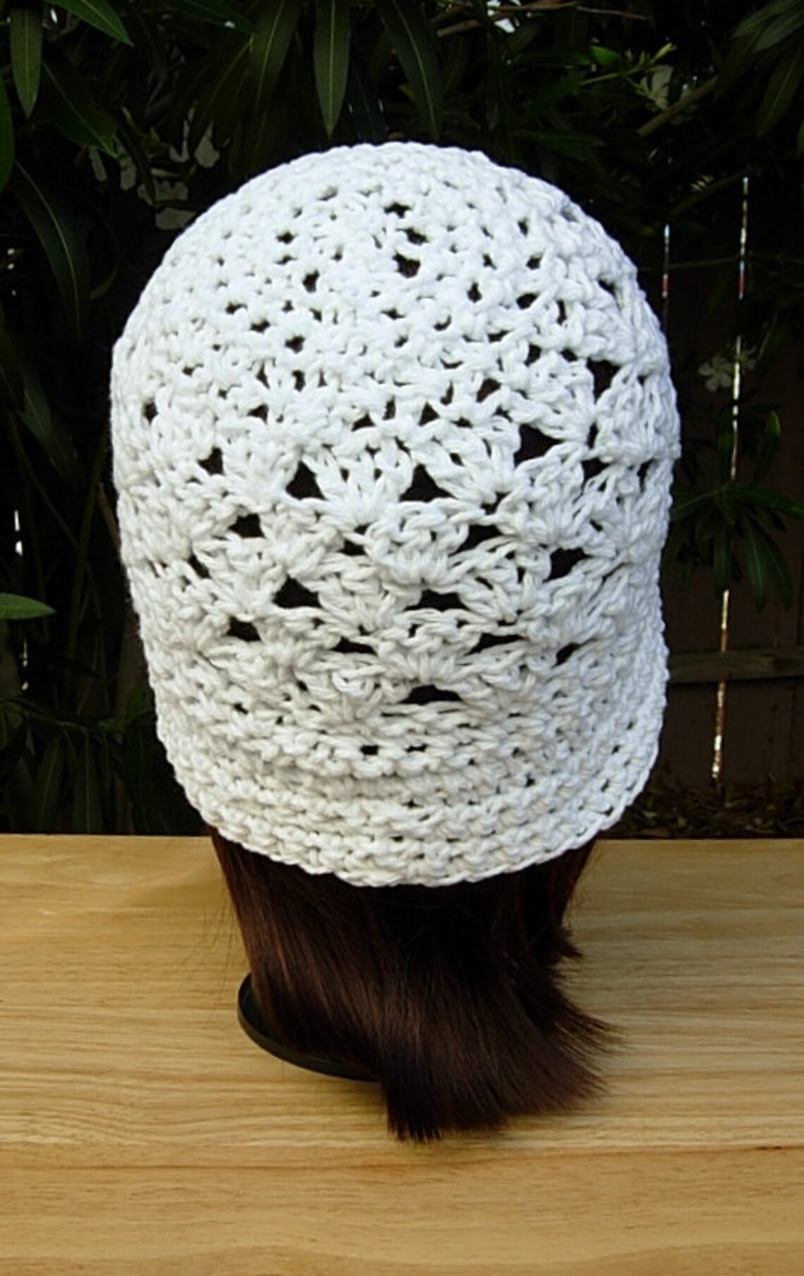 Solid Basic White Summer Beach Sun Hat With Brim, 100% Cotton Lacy ...