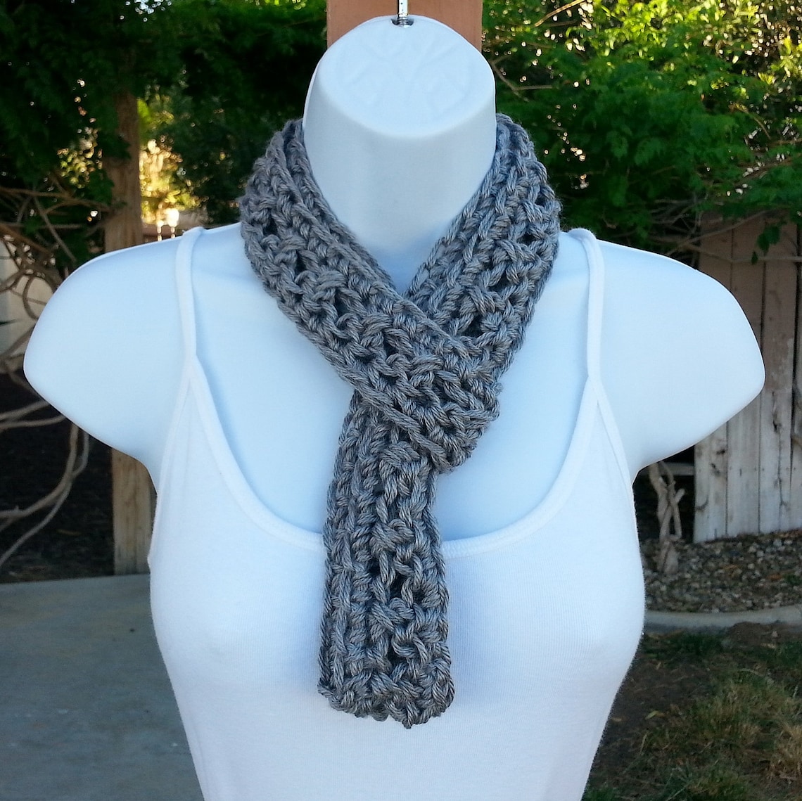 Small Gray SUMMER SCARF Infinity Loop Women's Solid Grey - Etsy