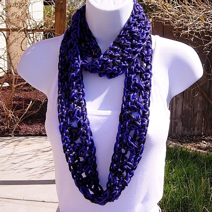 Women's SUMMER SCARF Small Infinity Loop Cowl Black | Etsy