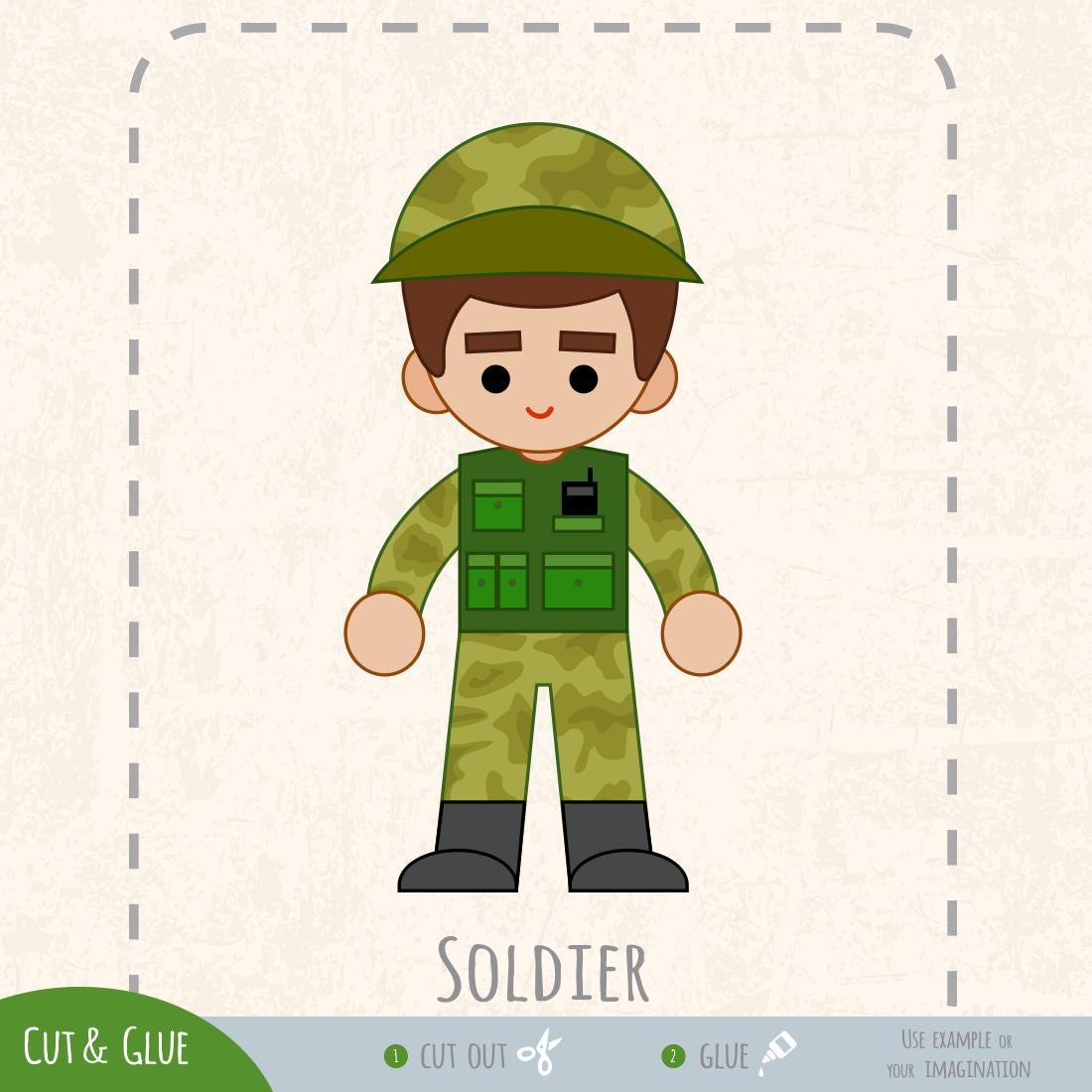 Soldier Paper Craft – Cut and Glue Activity for Kids - Etsy