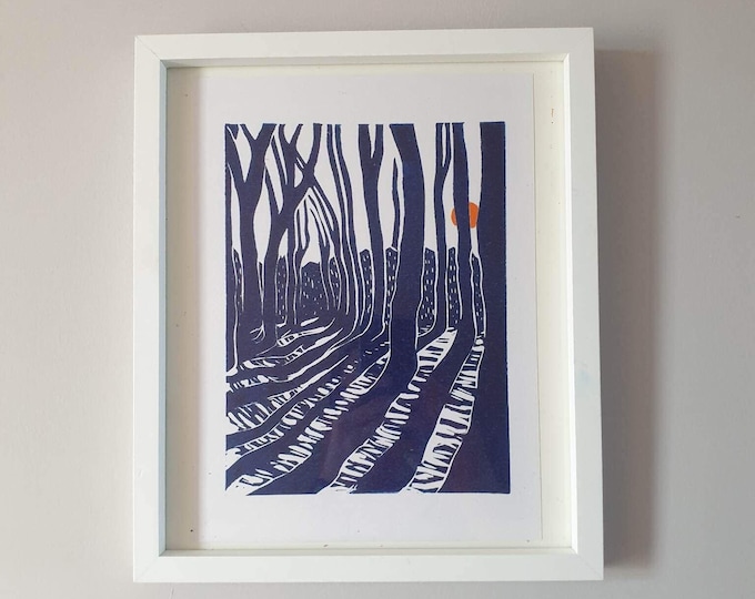 A Forest #1 Linocut - Etsy