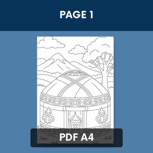 Kazakh Family Traditions Coloring Pages | Kazakh Yurt Coloring Sheets ...