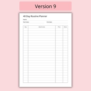 40 Day Habit Tracker: Goal Setting Planner (PDF A4 Printable) - Etsy