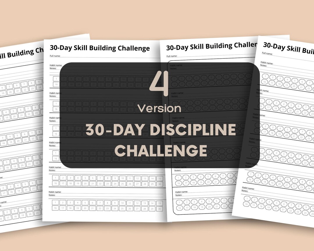 30-day Habit Tracker: Skill Building Challenge (A4 PDF Download) - Etsy UK