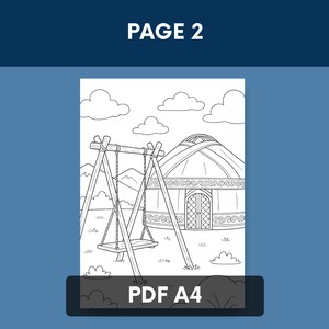 Kazakh Family Traditions Coloring Pages | Kazakh Yurt Coloring Sheets ...